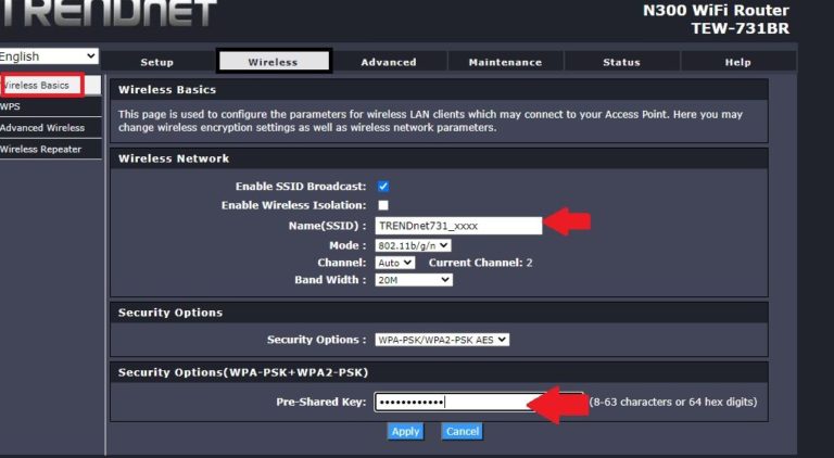 Login Trendnet Router default username password